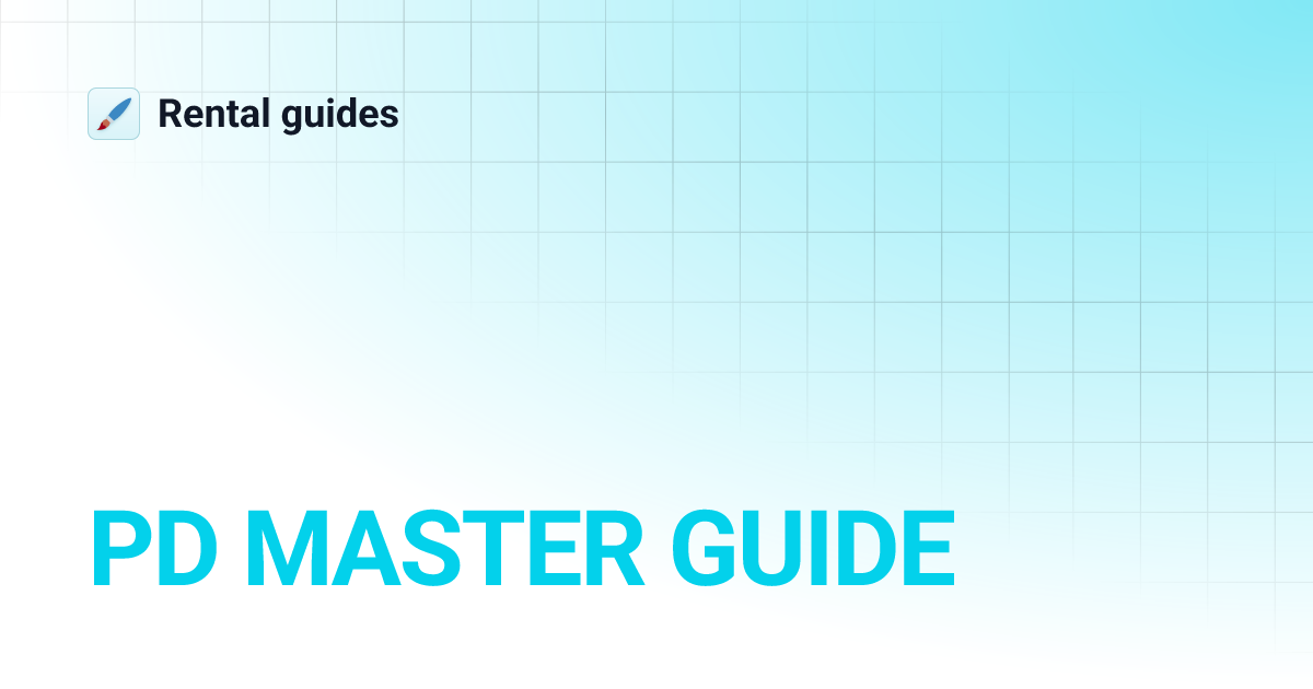 PD MASTER GUIDE | Rental guides